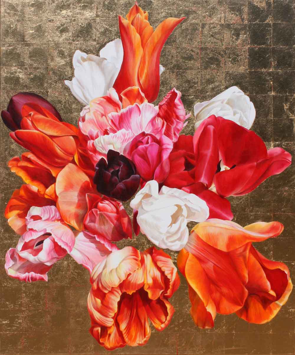 Mounted Print - The Tulip Kings - Sarah Caswell